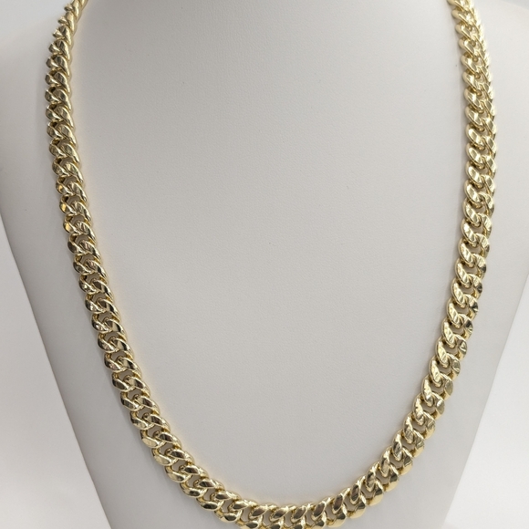 Unbrand | Accessories | Kt Real Gold Miami Cuban Style Chain 75mm 22 ...